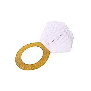 C L cooper life Bachelorette Party Decorations|Bridal Shower Supplies| Honeycomb Ring Hanging Decorations,Glitter Gold Diamond Ring,Perfect for Engagement Wedding Party and Bridal Shower