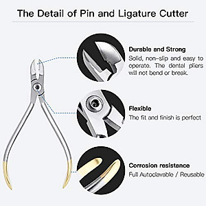Dental Ligature Cutter Plier, Orthodontic Light Wire Cutting Pliers Instruments with Tip, Wire Cutter Dental Instrument Tool for Dentists