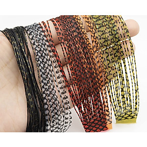 10 Colors 20 pcs Fishing Jig Lures Rubber Skirt Tab Multicolor Silicone Skirts Whole Sheet DIY Spinner Bait Squid Rubber Thread Lures Regular Skirt Collars Included Fly Tying Material Stripe Spots