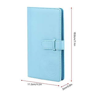 Pu Photo Album Camera Photo Album 3In 96kets Pu Universal Photo Album Cardcase Bank Card Storage Book For11 8 9 7S 25 70 90 Camera Photograph (Blue)