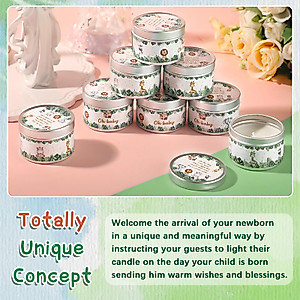 MTLEE 12 Pcs Jungle Animal Fruit Baby Shower Favors for Boys Lavender Scented Candles Bear Baby Shower Candles Baby Shower Guest Gifts Gender Reveal Party Tea Light Candles with Lids (Jungle Animal)