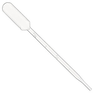 Globe Scientific 137038 LDPE Graduated Transfer Pipet, Large Bulb, Sterile, Individually Wrapped, Cellophane Pack, 145mm Length, 5.0mL Capacity (Case of 400)