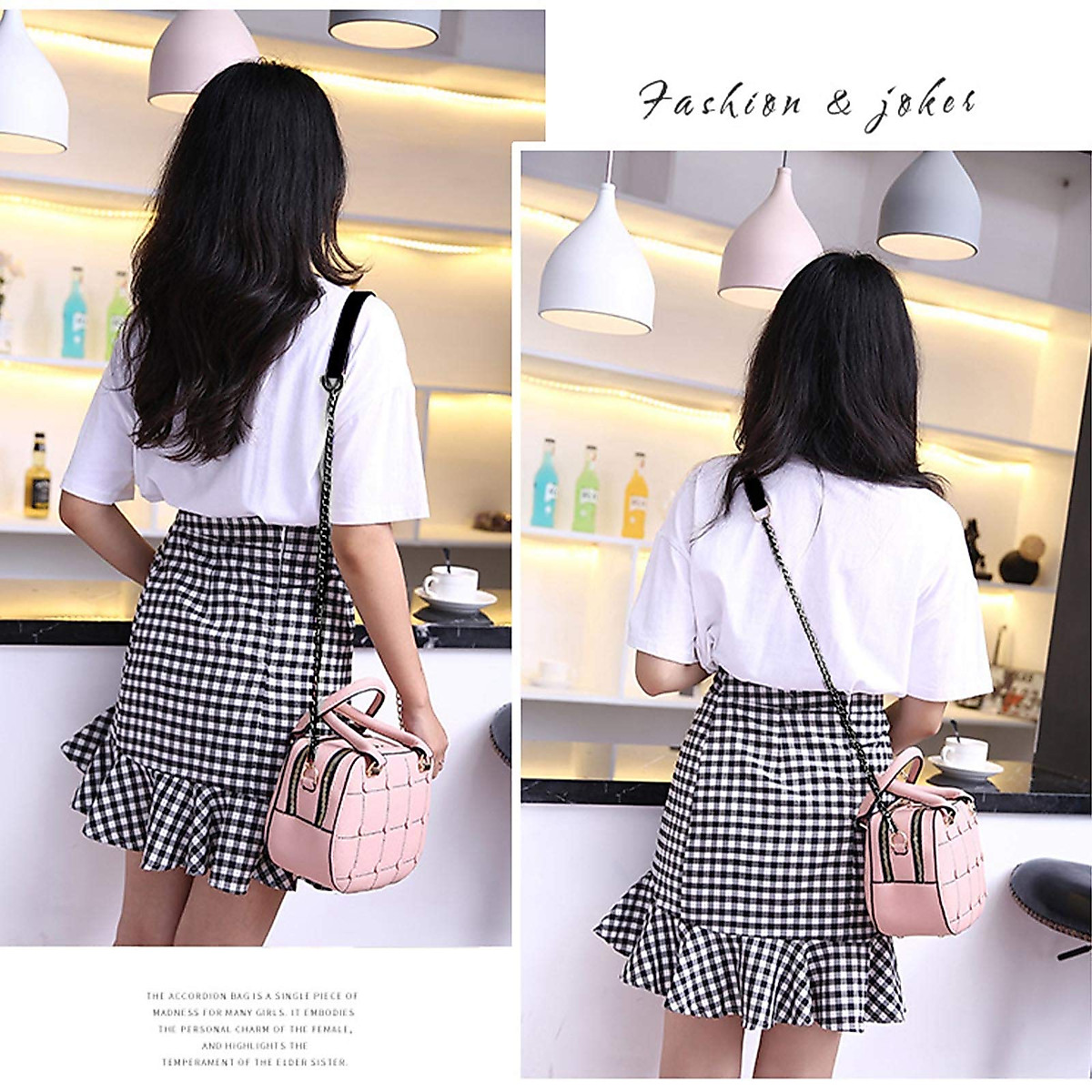 Purse Chain Strap, Slim Black Leather Wrist Strap Replacement for Handbag Shoulder Cross Body Bag - 47 Inch