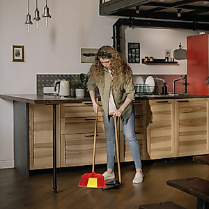 Lurrose Broom Head escobas para barrer piso Sweeping Brush Heads Brooms pooter Broom Brush Head Cleaning Broom Replacement Whisk Broom Plastic Broom Sweeper Head Steel Wire Floor