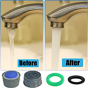 MOILINJAEY Faucet Aerator, 2.2GPM Flow Limiter Insert, 20 PCS, ABS Plastic, M22-M24, 0.83" Diameter