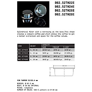 IMS Precision 14-18 g filter basket compatible with 54mm Breville Sage Espresso machines Express, Bambino, Bambino Plus BES450, BES500, BES880, BES810BSS, BES860XL, BES870XL, BES878
