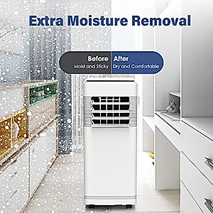 AirChoice Portable Air Conditioner, 12000 BTU Air Conditioner Portable for Room Up to 550 Sq.Ft, 3-in-1 with Dehumidifier and Fan Mode, 24H Timer, Remote Control, Quiet Portable AC Unit, Window Kit