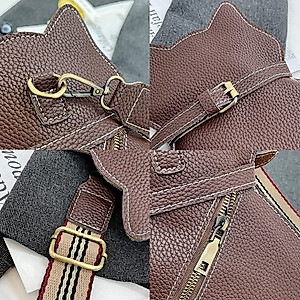 Leather Kitty Chest Bag for Women,Fashion Cat Men’s Sling Bag,Kawaii Crossbody Bag,Trendy Satchel Shoulder Bag,Cute Waist Bag (Black)