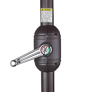 Villacera 83-OUT5464 9' Outdoor Patio Half 5 Ribs Fade Resistant Condo or Townhouse Umbrella in Brown, Height: 7’ 11”. Canopy Diameter (Coverage Area): 9 ft