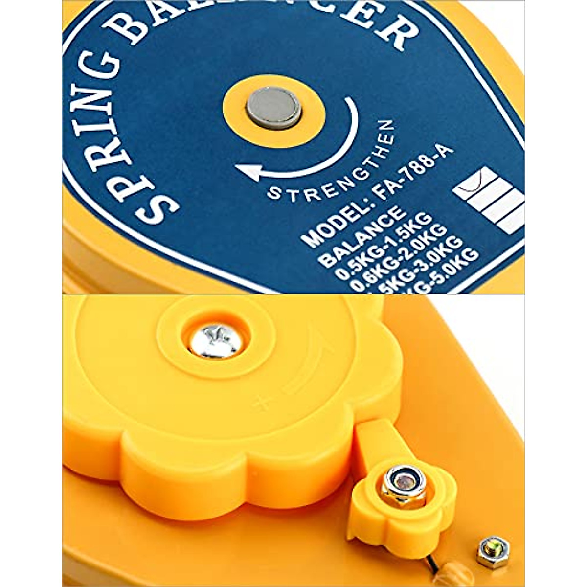 QWORK Spring Balancer, 1.1lbs - 3.3lbs Bearing Retractable Tool Fixture Holder for Assembly-line