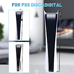 Allnice PS5 Wall Mount, Wall Bracket for PlayStation 5 (Disc and Digital Edition) Sturdy Steel PS5 Playstation 5 Wall Mount Bracket with Controller Holder & Headphone Hanger Screws Sponge (Black)