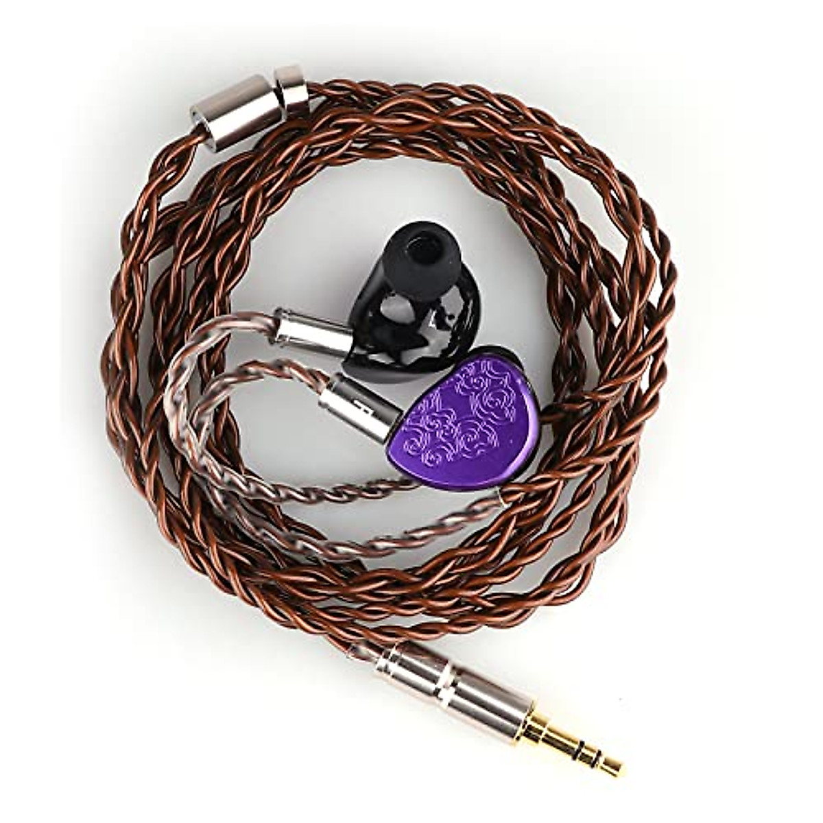 Linsoul TANGZU Wu Zetian HiFi 14.5mm Planar Driver in Ear Earphone with 3D Printed Resin Shell, CNC Aluminum Faceplate, Detachable 0.78mm 2Pin 5N OFC Cable for Audiophile Musician DJ Stage (3.5mm)