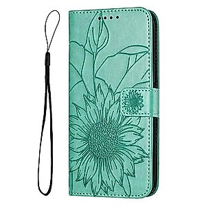 Leather Case for Samsung Galaxy Z Flip 3 4 5 Flip3 Flip4 Flip5 Fold 3 4 5 Fold3 Fold4 Fold5 5G Case Wallet Phone Cover,Green,for Samsung Z Flip 5