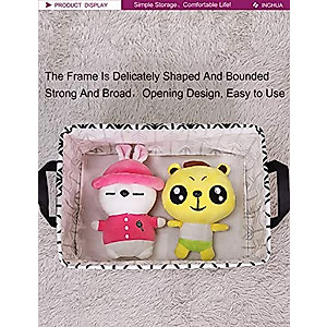 INGHUA Rectangular Storage Basket Fabric Organizer Bin for Toys,Books,Clothes,Gifts,Pets-Perfect for Home,Office,Nursery,Dorm,Shelf(Rec Black Arrows)