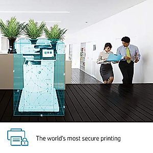 HP LaserJet Enterprise MFP M635fht Monochrome All-in-One Printer with built-in Ethernet, 2-sided printing, extra paper tray & wheeled stand (7PS98A)