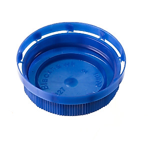 EcoQuality Blue Tamper Evident 38MM Ratchet Caps and Lids for Plastic Juice Bottles For HDPE and Clear Plastic Juice Bottles, Smoothie Bottles, Fresh Squeezed Juice Container (50)
