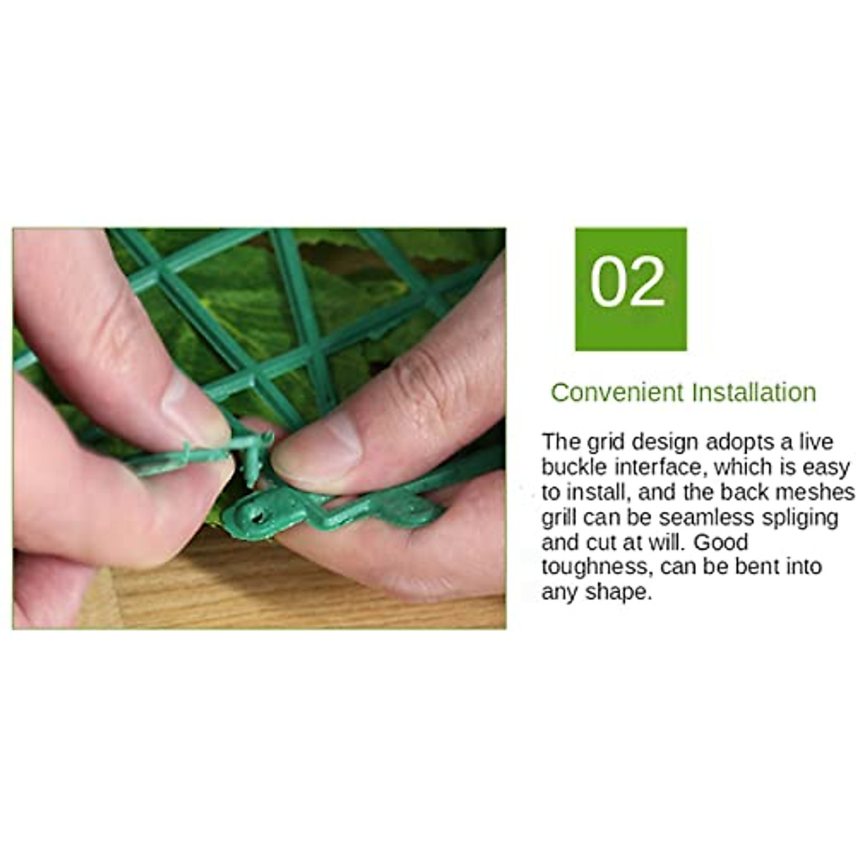 Queenbox 50x50cm Artificial Leaves Hedges Roll Simulation Leaf Garden Fence for Balcony Home Decoration, Protect Privacy, Shallow Sweet Potato