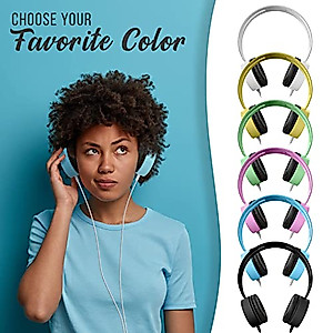 Bulktech 728 Stereo Headset for Kids, Children and Teens - Tangle-Free Wired Cord On-Ear Headphones with 3.5mm Jack for Smartphones, Tablets, School, Kindle, Airplane Travel - 1 Pack Green