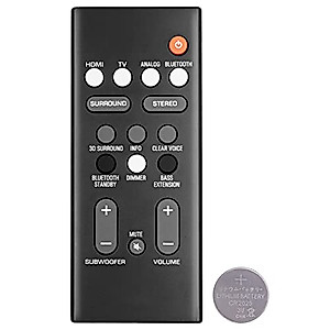 Replacement Remote Control VAF7640 VAF76400 for Yamaha ATS-1080 ATS1080 YAS-108 YAS108 Home Theater Audio Soundbar System(with Battery)