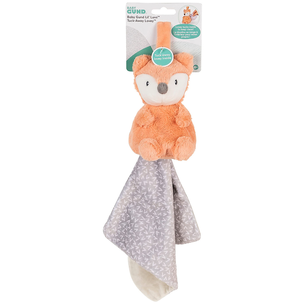 GUND Baby Lil’ Luvs Tuck-Away Lovey, Emory Fox, Ultra Soft Animal Plush Toy with Built-in Baby Blanket for Babies and Newborns