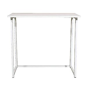 Folding Computer Desk for Small Spaces, Need Assembly Space-Saving Home Office Desk, Foldable Computer Table, Laptop Table, Writing Desk, Compact Study Reading Table (White)