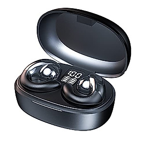 Bone Conduction Touch Control Wireless Earbuds with Earhooks Headphones Waterproof Bluetooth Open Earbuds Earpiece Noise Canceling Headset Sports Bluetooth 5.3 Earphones Headset for Cycling Driving