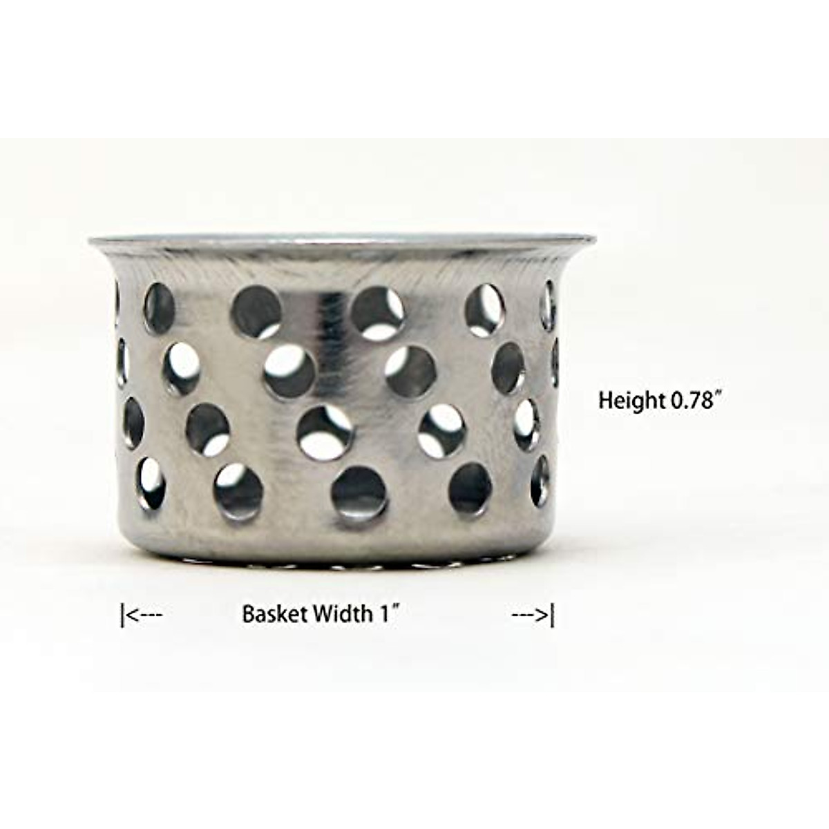 Lavatory Sink Hair Catcher, Strainer Basket-Basin Sink 1-inch, Stainless Steel