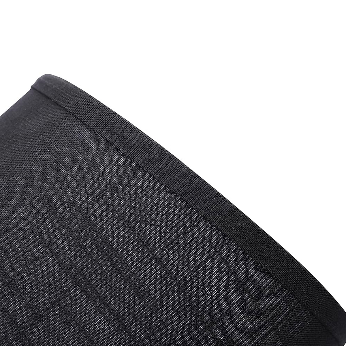 ALUCSET Double Medium Black Lamp Shades Set of 2, Drum Fabric Lampshades for Table Lamp and Floor Light, 10x12x8 inch, Natural Linen Hand Crafted, Spider (Black, 2 pcs pack)