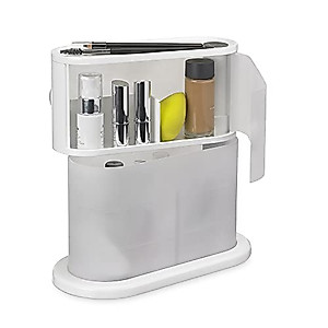 Polder 2-Tier Swivel Bath Storage with rotating caddy and dual-sided access for convenient storage