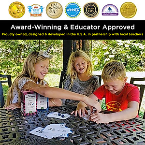 Think Tank Scholar 335 Multiplication & Division Flash Cards - 2 Math Dice (Award Winning) All Facts 0-12 Answer on Back, for Kids in 2ND, 3RD, 4TH, 5TH, 6TH Grade Class or Homeschool - Games & Charts