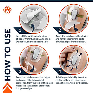 FixiC – Adhesive Patches for G6 – 25 Pack Premium Waterproof Adhesive Patches – Pre-Cut Back Paper – Adhesive Patch for G6 – Long Fixation! (Transparent)