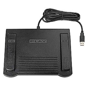 Transcription Foot Pedal for use with Express Scribe for Windows or Mac Transcription Software