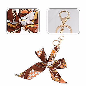 OSALADI Bowknot Silk Ribbon Bag Pendant Keychain Fashion Handbag Handle Decor for Purse Tote Bag Handbag
