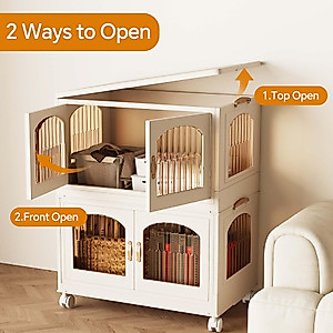 Collapsible Storage Bins with Wheels and Lid - 3 x 21.6GAL Extra Large Stackable Storage Containers, 245 Quart Plastic Foldable Closet Organizers and Storage Cabinet for Bedroom, Dorm, White