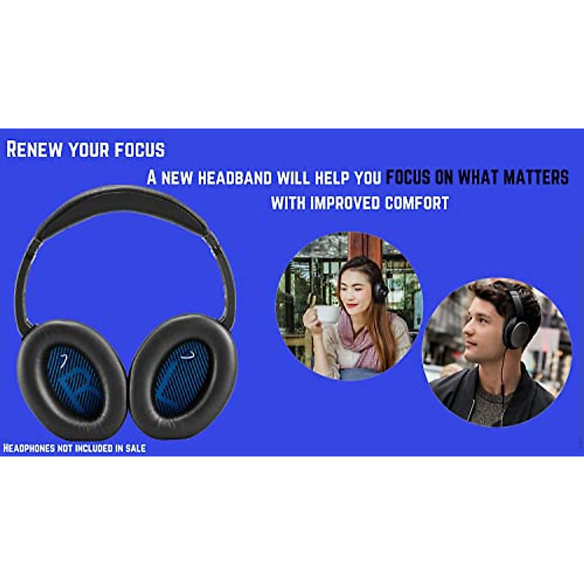 Replacement Headband Cushion pad for Bose Quiet Comfort 2 (QC2) and Quiet Comfort 15(QC15) Headphones