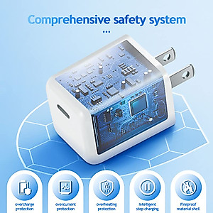 NASREIN USB C PD Fast Charger 20W,2-Pack Type C Wall Charger PD3.0 USB C Charging Box Brick Plug Block Cube Power Adapter for ipad,iPhone 13/12/11/SE,Sumsung Galaxy,Moto,AirPods,Android Cell Phones