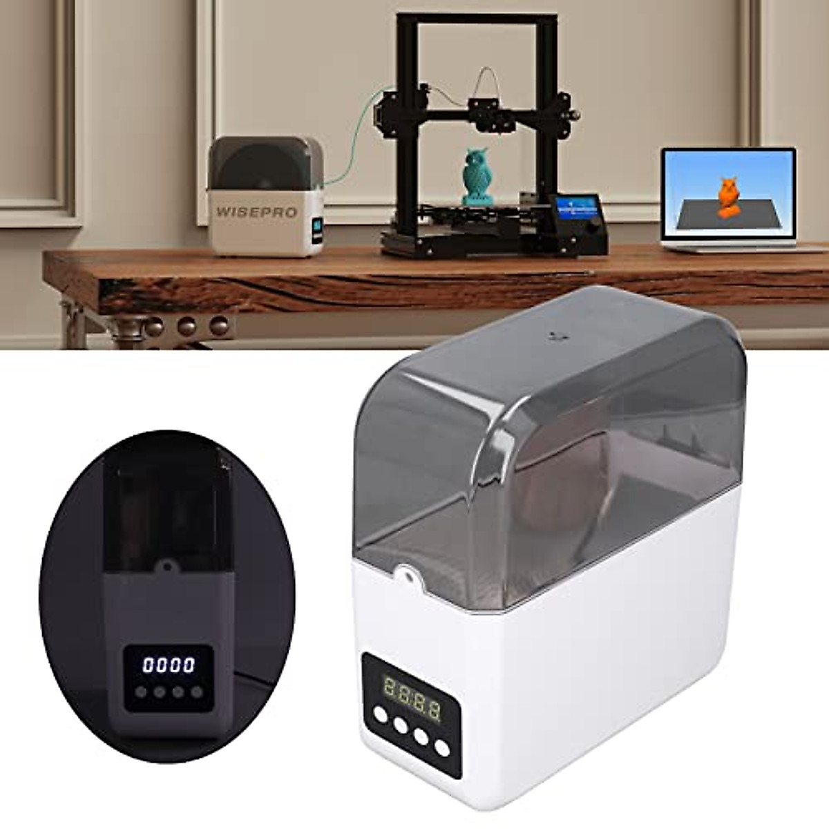 XTevu 3D Printer Filament Dryer - Evenly Heating, Noiseless Filament Printing Dry Box for 1.75mm, 2.85mm, 3.00mm - US Plug AC100-240V - 3D Printing Accessories, Printing Supplies