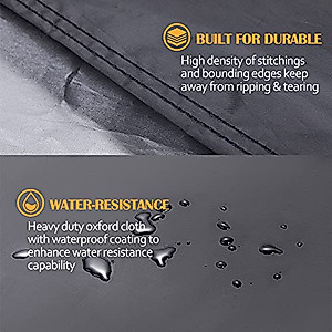 BBQ Grill Cover with Waterproof - Dust Resistant Kettle Grill Cover Fits Most of Outdoor Cooking Smoker (23.62 x 23.62 x 30.31 Inches)
