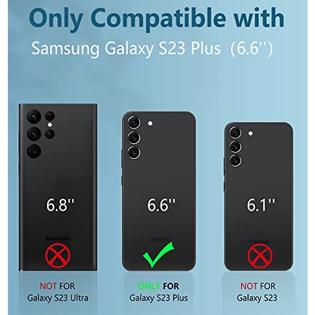 FNTCASE for Samsung Galaxy S23-Plus Case: Military Grade Shockproof Protection Case with Kickstand & Matte Textured Rugged TPU Shell | Drop Proof Protective Phone Cover for Galaxy S23+ Black