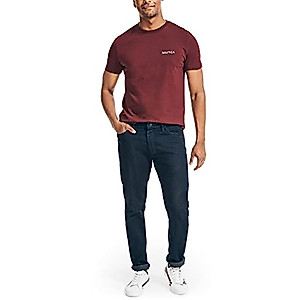 Nautica Men's Short Sleeve Solid Crew Neck T-Shirt, Royal Burgundy, X-Large