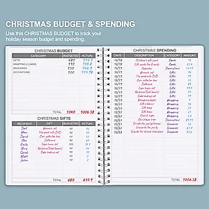 Budget Planner & Monthly Bill Organizer with Pockets. Expense Tracker Notebook, Budgeting Journal and Financial Planner Budget Book to Control Your Money, PP Cover, A5 – Blue Watercolor