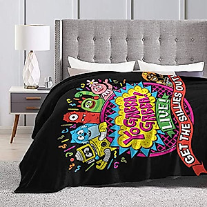 Pobecan Yo Gabba Anime Gabba! Blanket Throw Blankets Ultra Soft Flannel Lightweight Throws for Couch, Bed,All Seasons Use 50"x40"