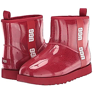 UGG Women's Classic Clear Mini Fashion Boot, Samba Red, 7