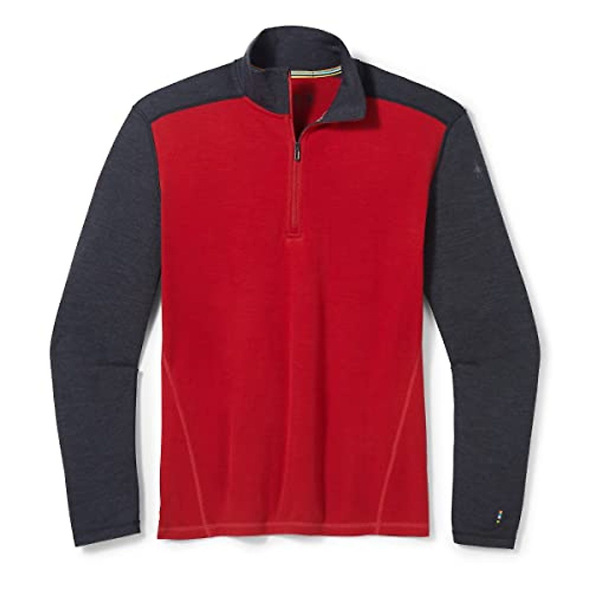 Smartwool Men's Classic Thermal Merino Wool Base Layer — Quarter Zip (Slim Fit), Rhythmic Red, Large