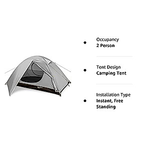 Bessport 2 Person Tent for Camping, Easy Setup Backpacking Tent Lightweight with Two Doors, Waterproof & Windproof Hiking Tent for 3-4 Seasons, Outdoor, Mountaineering and Travel