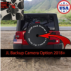 Jack o Lantern Evil Pumpkin Halloween JL Spare Tire Cover with Backup Camera Black Size 32 Inch