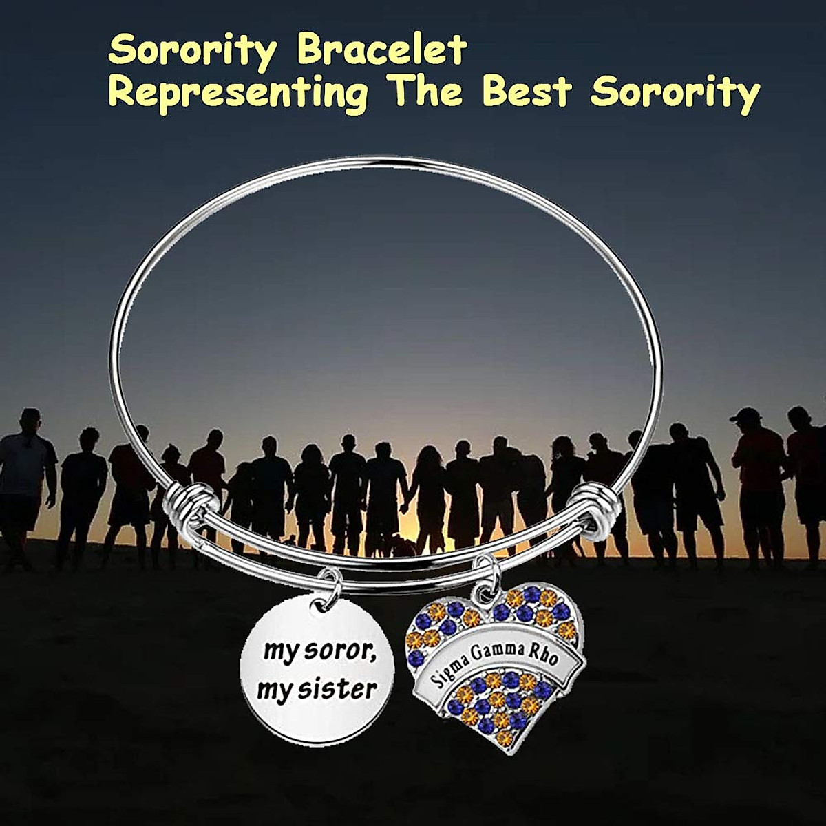 BAUNA Sorority Bracelet SGR Charm Bracelet Jewelry My Sister 1922 Sorority Gift (Inspired Bracelet)