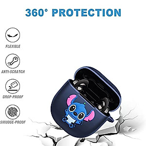 CASEVERSE Case for Bose QuietComfort Earbuds II, Soft Kawaii Silicone Cartoon Anime Protective Headphones Covers for Boys Girls Teens with Keychain