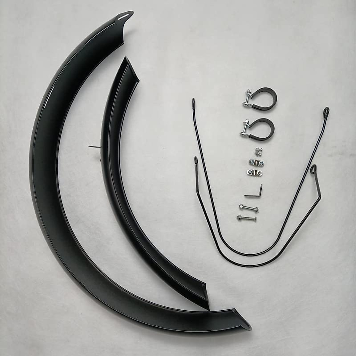 RNAGRET Bike Fender, Bicycle Fender 20inch Bicycle Mudguard E- Bike Electric 20x4. 0 tire Folding Bike Fender Iron Sturdy Durable Mud Guard Suit (Color : 1 Suit Fender)