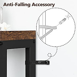 ALLOSWELL Console Sofa Table, 70.9" Narrow Entryway Table, Extra Long Console Table Behind Couch, 1.2" Thick Board, Skinny Hallway Table for Entrance, Living Room, Foyer, Rustic Brown CTHR2801